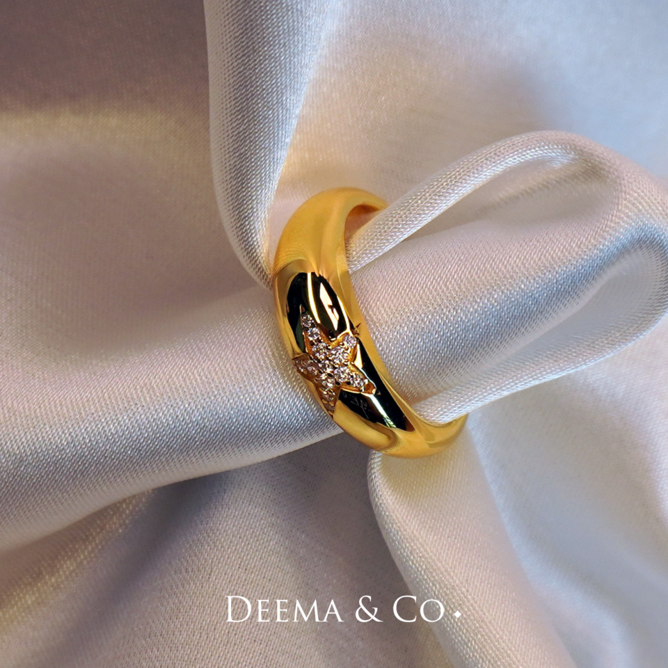 Your North Star Dome Ring with CZs | Waterproof, Tarnish-Free Jewellery | Deema & Co